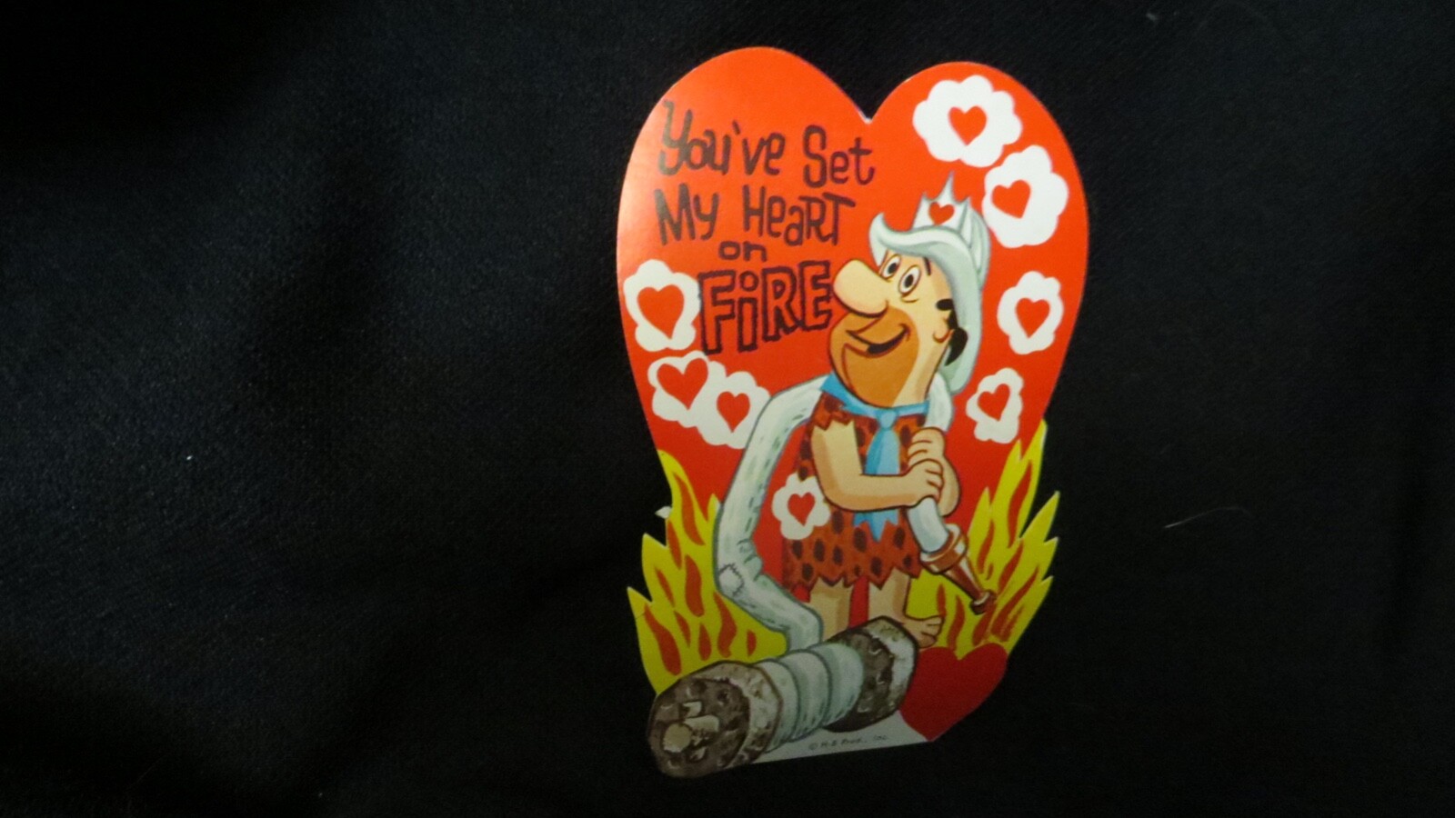 Vintage FRED FLINTSTONE Fireman Valentine Card c. 1960s | eBay