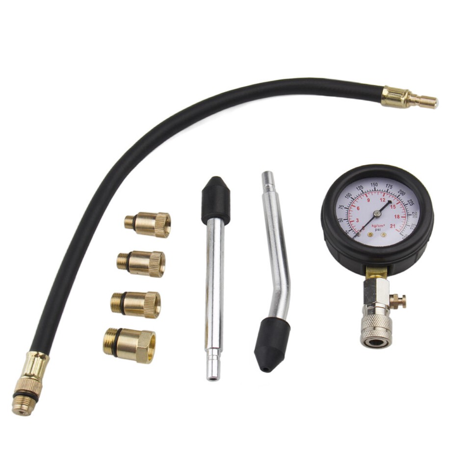 0-300PSI Engine Cylinder Compression Pressure Tester Gauge Gas Check ...