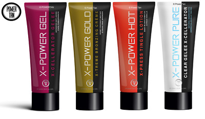 Power Tan X-Power GEL/GOLD/HOT/PURE Tanning Sunbed Accelerator Lotion ...
