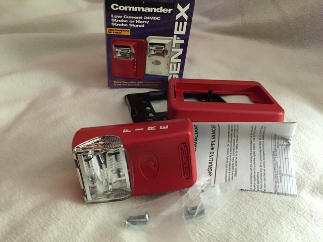 Gentex Commander 1 St24-75wr Red Wall Mount Fire Alarm 75cd Strobe ...