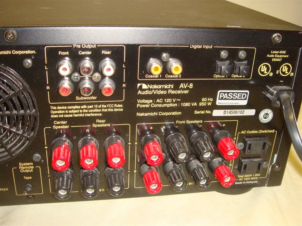 NAKAMICHI AV-8 HARMONIC TIME ALIGNMENT SURROUND SOUND RECEIVER - READ ...