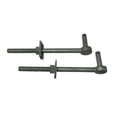 Galvanised Field Gate Hook to Bolts X2 11" - 13" (Pair Washers Hinge ...