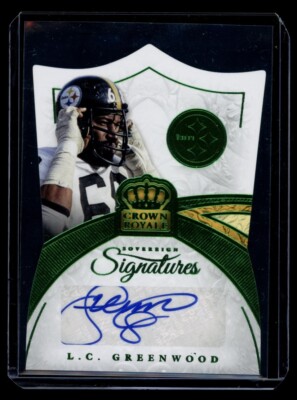 2015 Panini Crown Royale Sovereign Signatures LC Greenwood Auto Die Cut ...