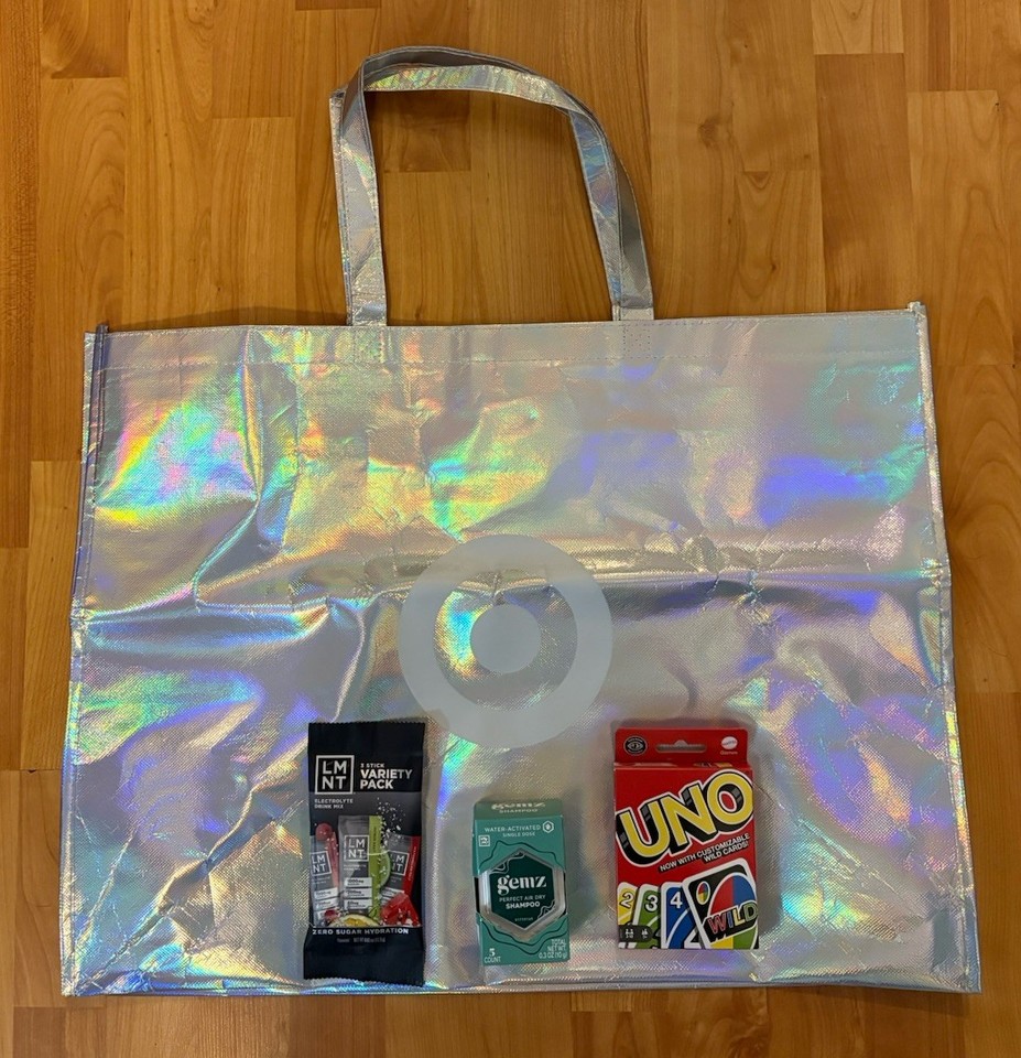 🔥Target 2025 Black Friday Limited Edition Shiny Silver Swag Tote Bag W ...