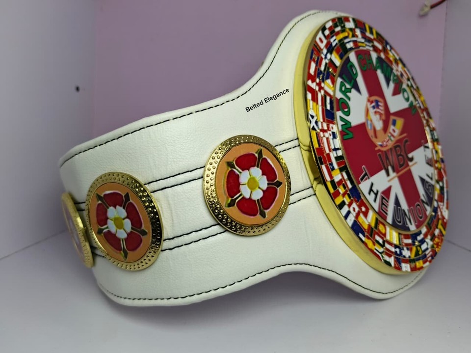 WBC UNION CHAMPION TITLE BELT WBC BELT WITH BRASS PLATES 3D/WBC WHITE ...