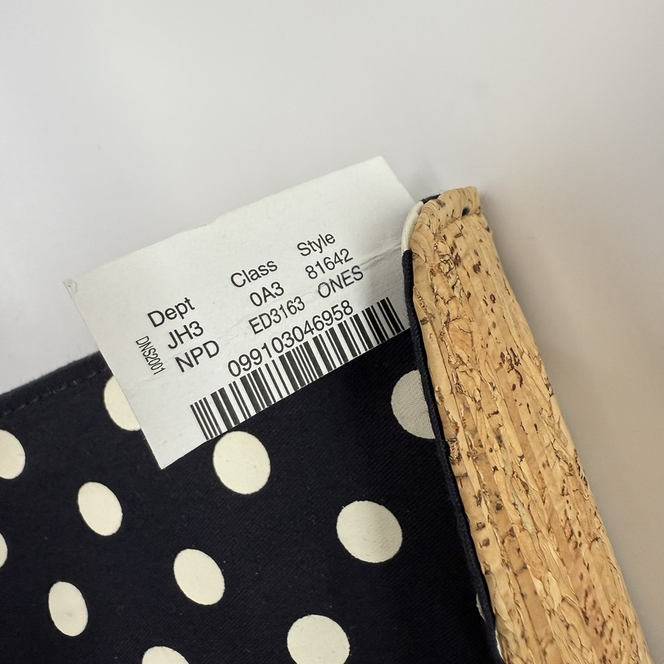 J. Crew Cork Envelope Clutch Purse Handbag Polka Dot Lining Preppy ...