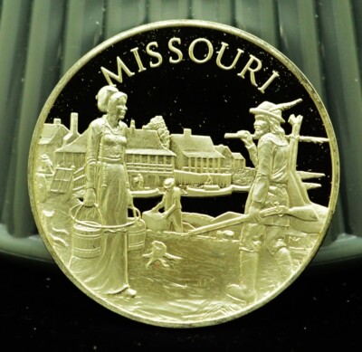 925 Silver Franklin Mint Art Round State of Missouri | eBay