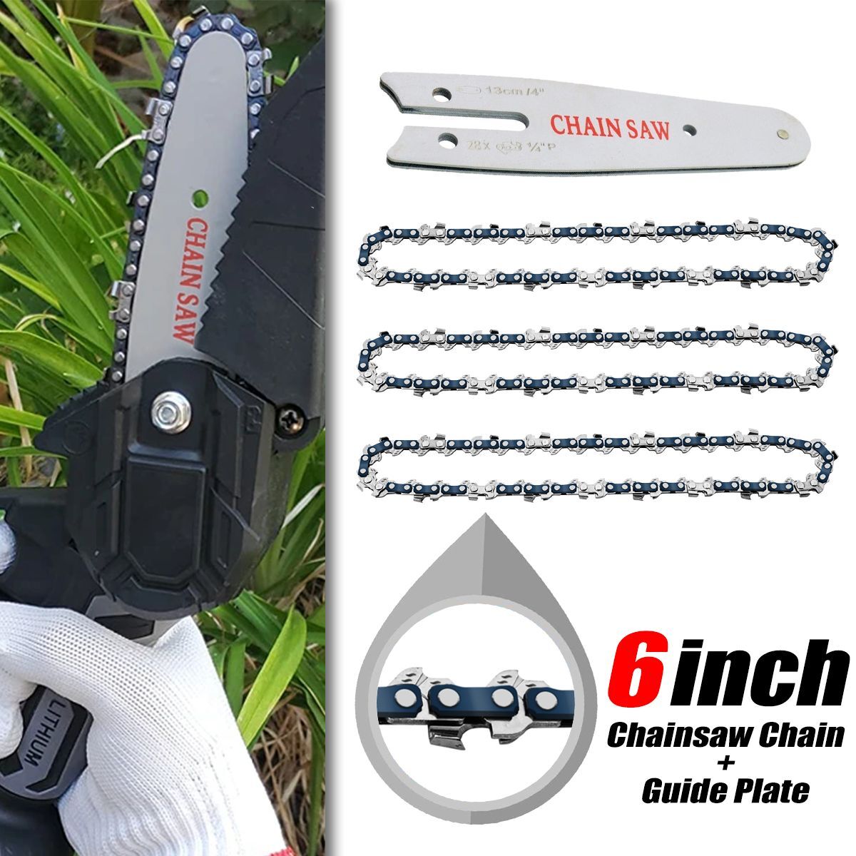 6 Inch Chainsaw Chain Guide Replacement For Mini Electric Chains Saw ...