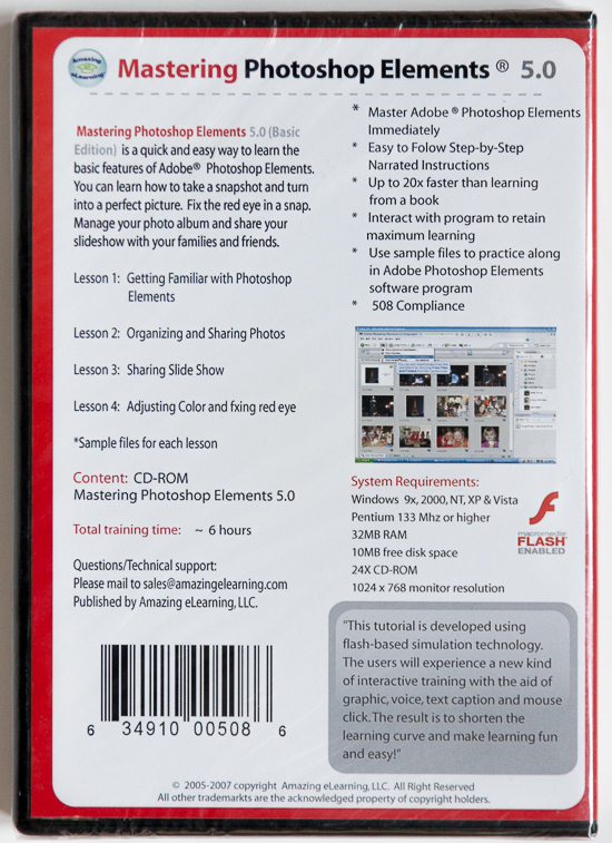 Mastering Adobe Photoshop Elements 5.0 Basic Edition learning tutorial ...