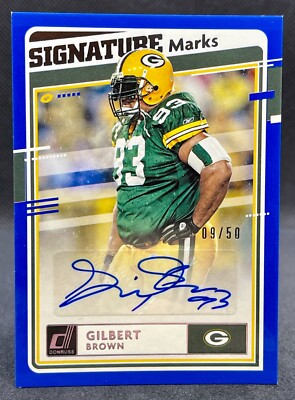 2020 Panini Donruss Gilbert Brown Signature Marks Auto #09/50 Packers ...