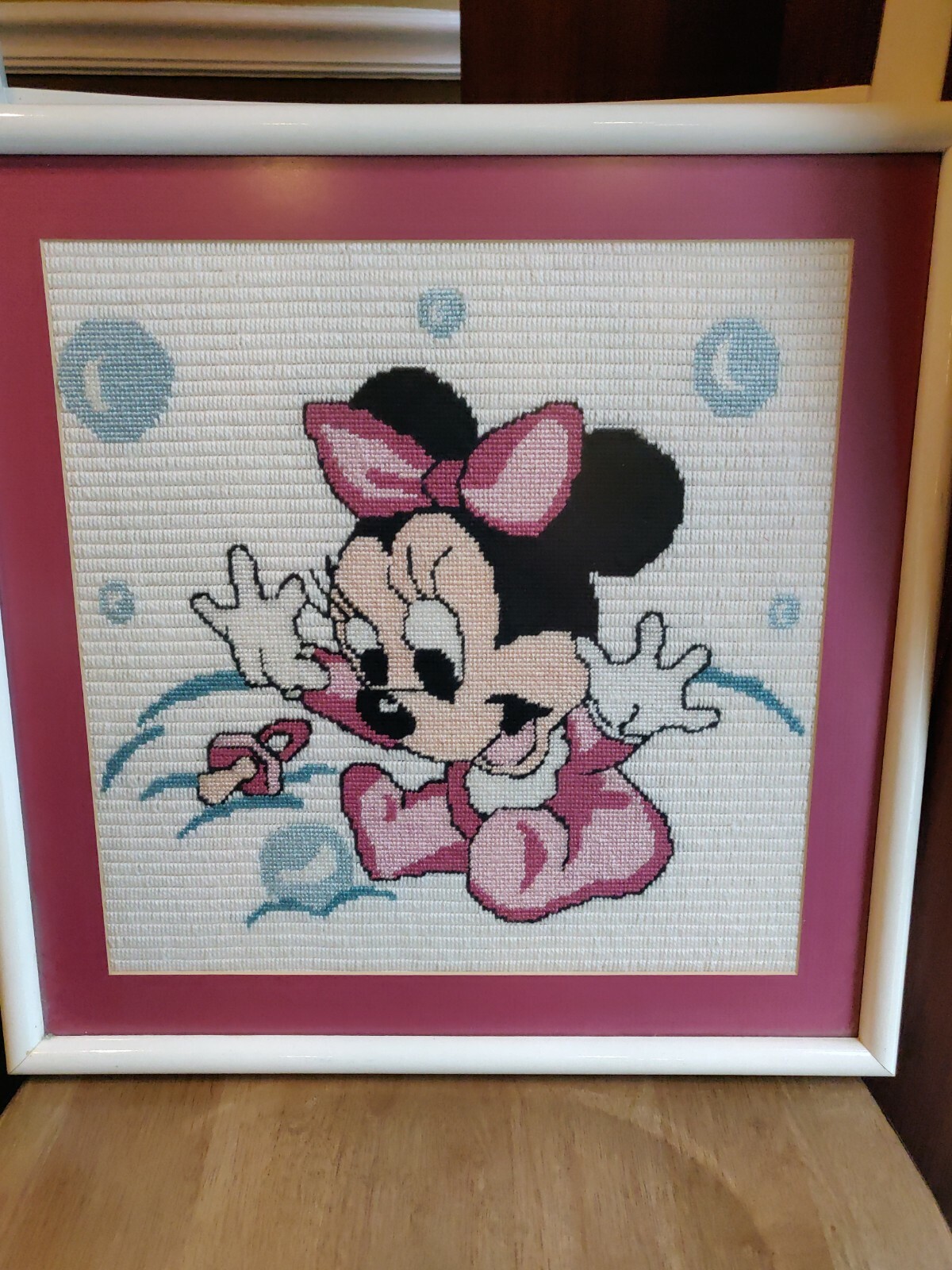 1970s vintage Handmade Minnie Mouse needlepoint Blocked & Framed | eBay