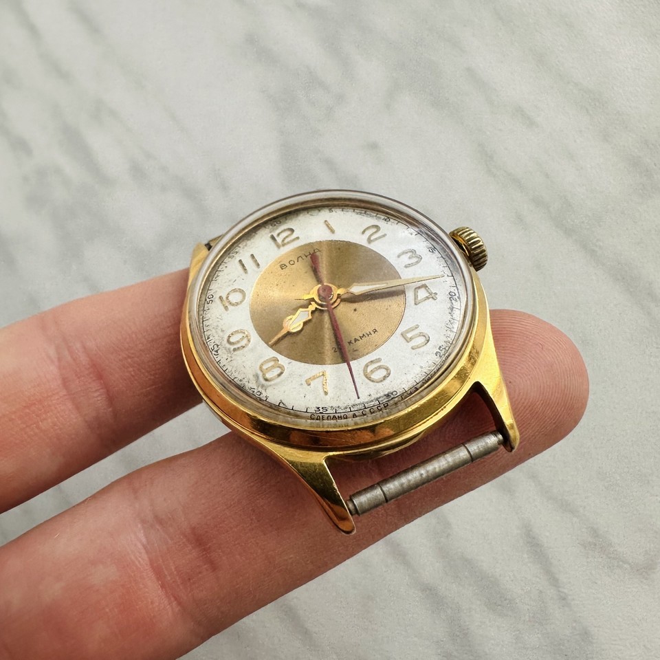 VOSTOK VOLNA 2809 Precision Gold AU Chistopol vtg USSR Watch Soviet SU ...