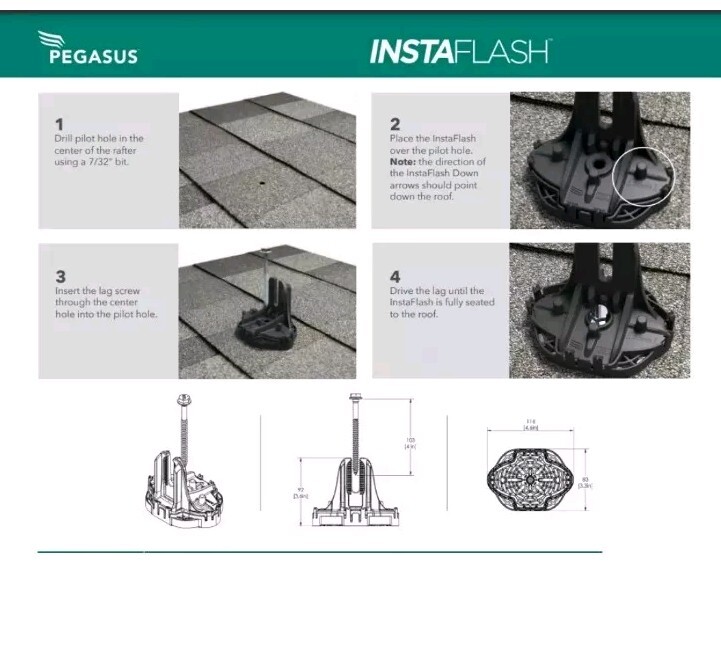Pegasus Solar InstaFlash PIF-RBDT Kit w/Dovetail T-Bolt Black, Lot of ...