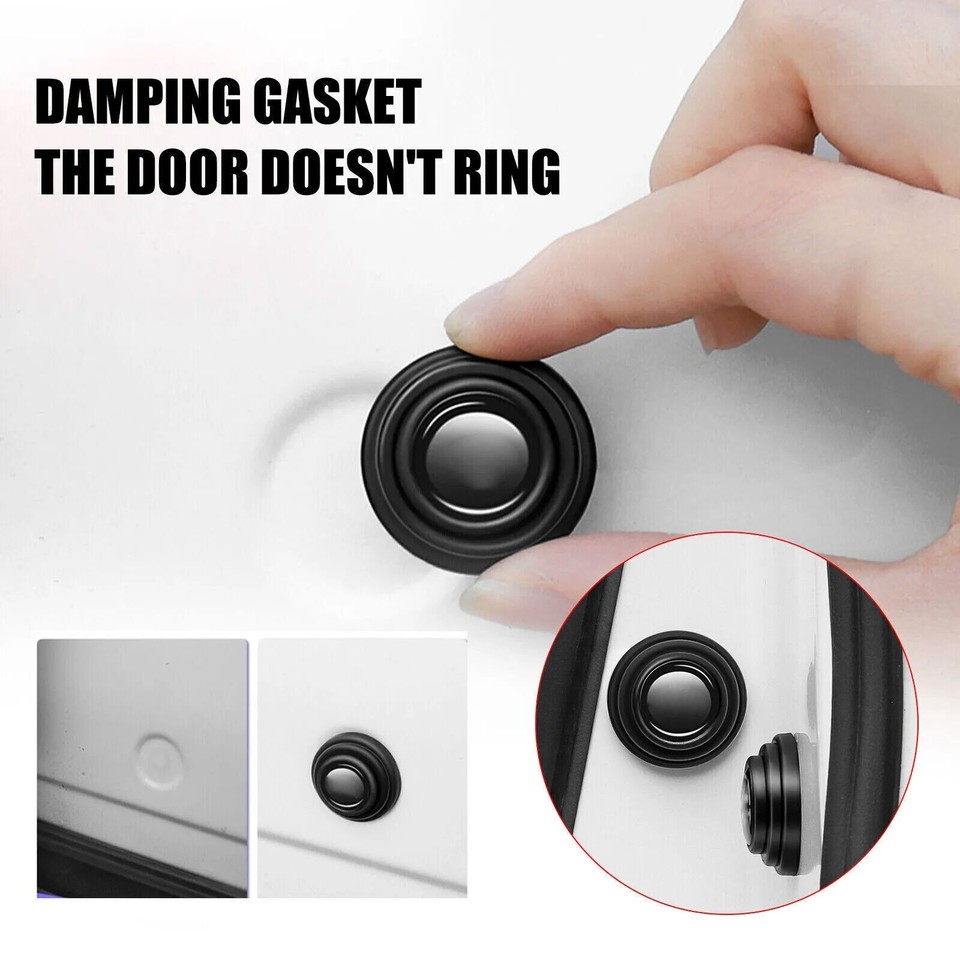 10Pc Car Door Anti-Shock Silicone Pad SHOCK-Absorbing Gasket Reduce ...
