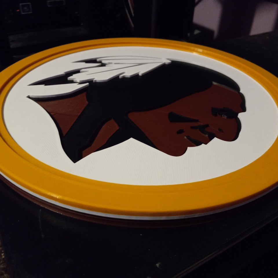 15 Inch Washington Redskins NFL Football 3D Logo Wall Sign. | eBay