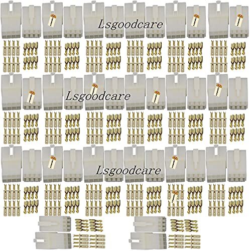 360pcs 6.3mm 8 Pin Way Auto Electrical Wire Cable Connector Male Female ...