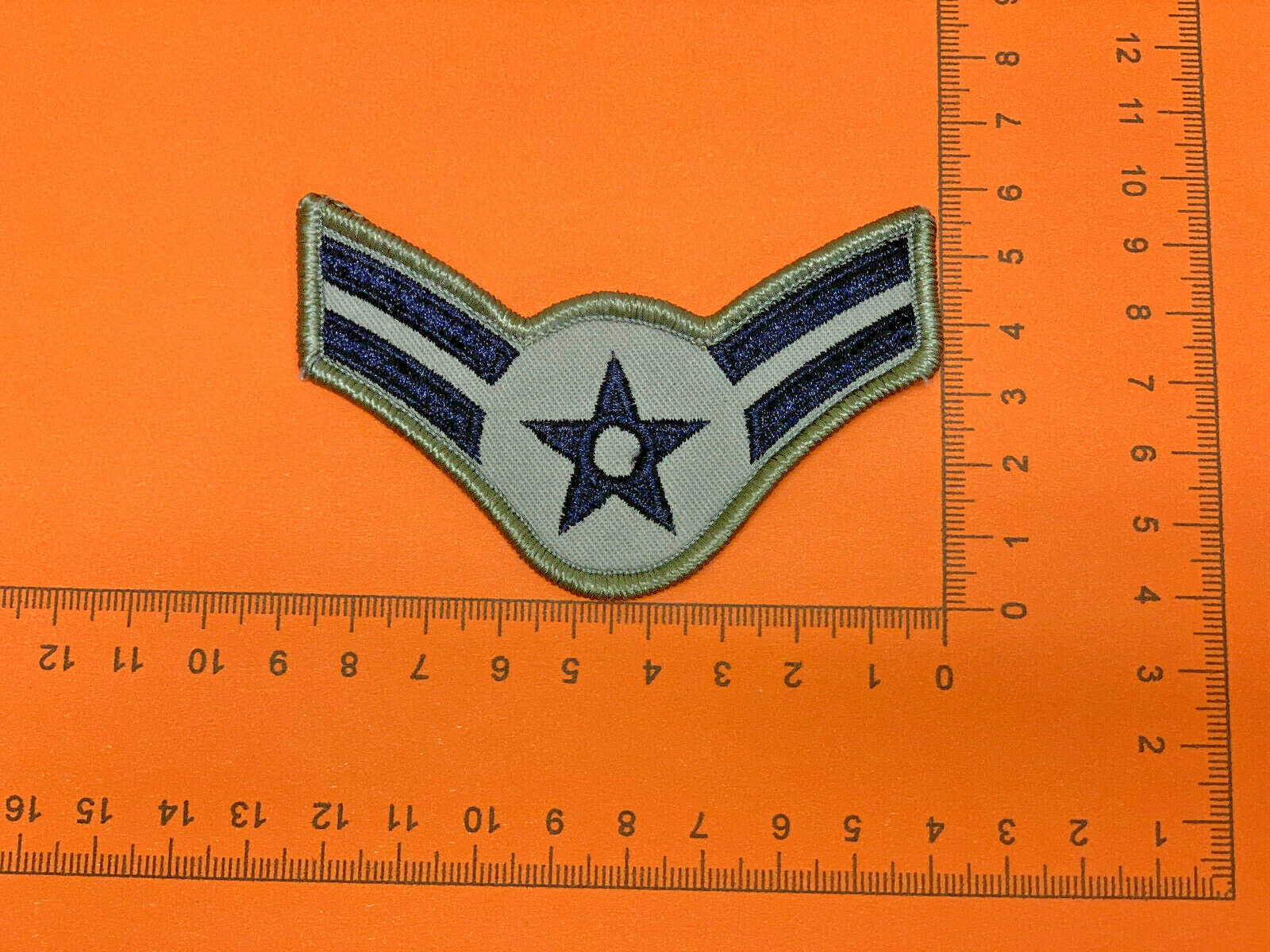 2 USAF AIRMAN FIRST CLASS A1C E-3 SMALL RANK CHEVRON ABU EMBROIDERED ...