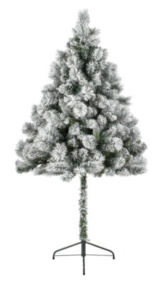 Premier Flocked Snowy Parasol Christmas Tree - Green/White - 180cm/1.8m ...