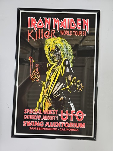 Iron Maiden & UFO 1981 CA Concert Poster- Framed | eBay