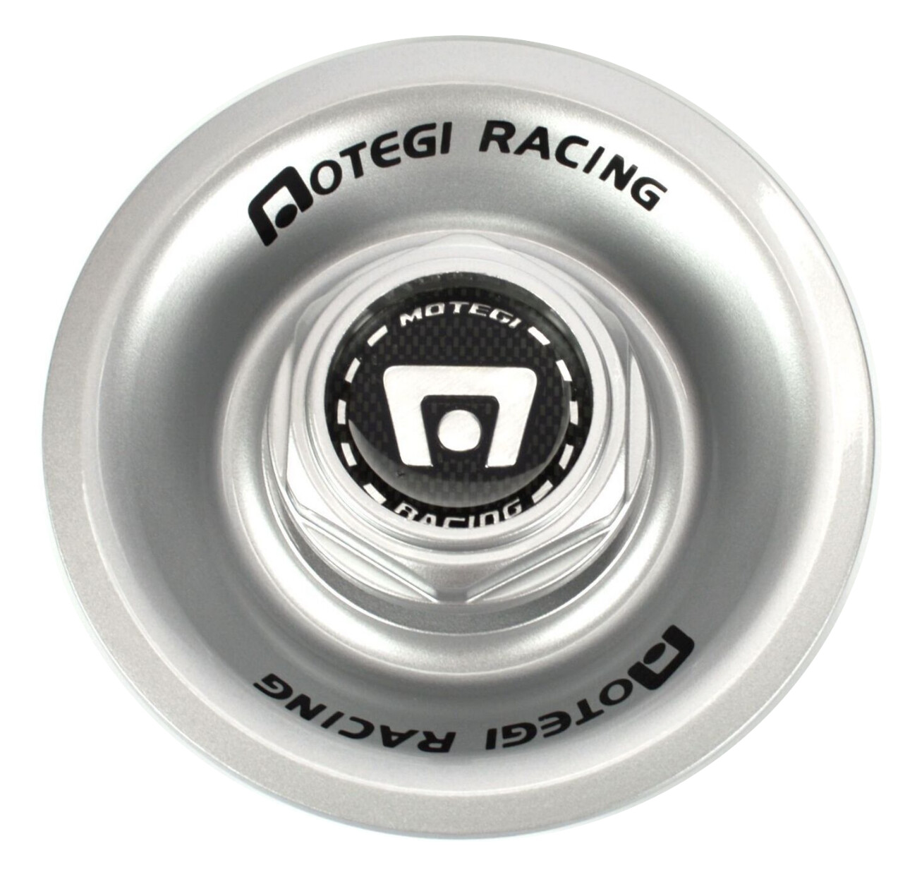 4x Motegi Racing FF7 MR237 2pc Threaded Wheel Center Caps Gloss Silver ...