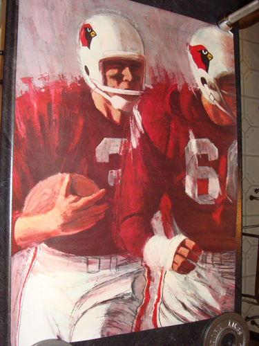 Vintage St. Louis Cardinals NFL Football 1960's Poster 24x31.5 Dave ...