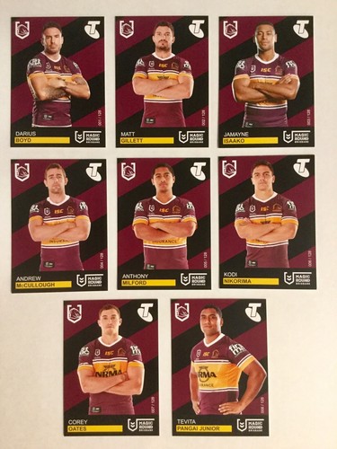 2019 NRL MAGIC ROUND TRADING CARDS - BRISBANE BRONCOS COMPLETE TEAM SET ...