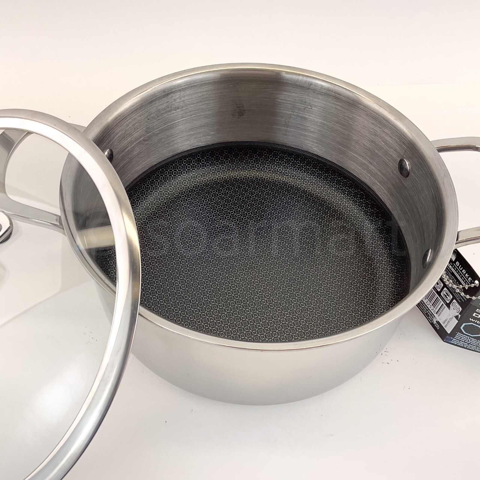 David Burke Geo Clad 5-qt Heavy Tri-Ply Stainless Steel Casserole New ...