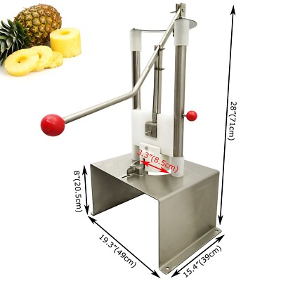 Stainless Steel Manual Countertop Pineapple Core Removal Peeler Cutter ...