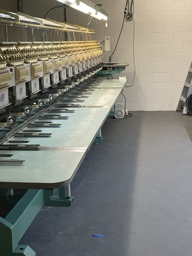 Two Multi Head Embroidery Machines. Tajima TME DC-9/15 & TME-DC 12/15 ...