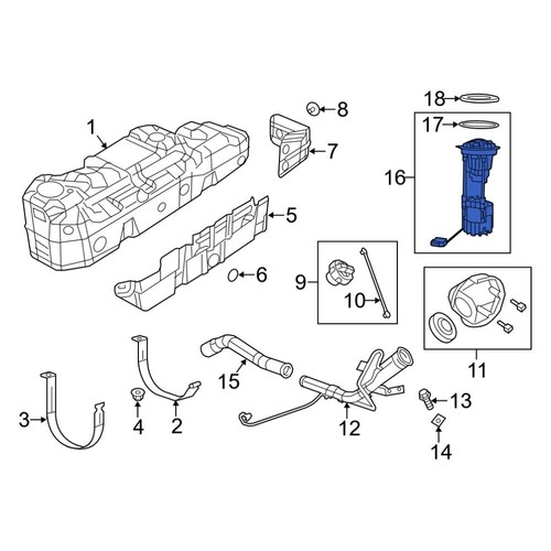 For Ram 1500 Classic 2019-2022 Ram 68399001AC Fuel Pump & Sender ...