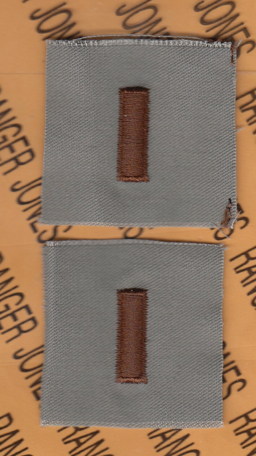 USAF 2nd Second Lieutenant 2LT 0-1 AFBU Brown / Gray rank patch set | eBay