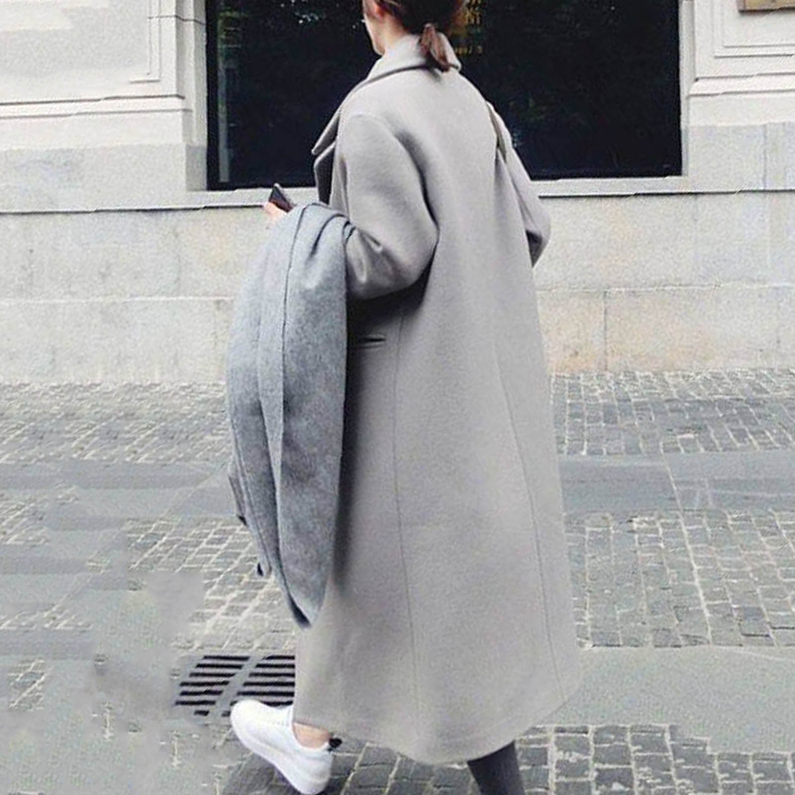 Lady Overcoat Pockets Thermal Lapel Women Winter Overcoat Outwear | eBay