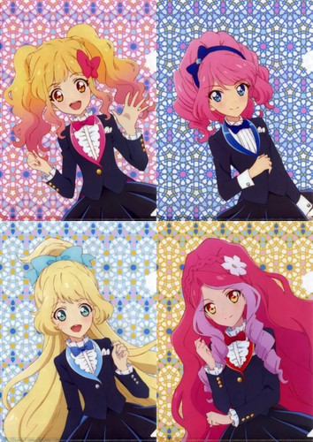 Aikatsu Stars We Are STARS Clear File Set 4pcs Yume Laura Hime Elsa A4 ...