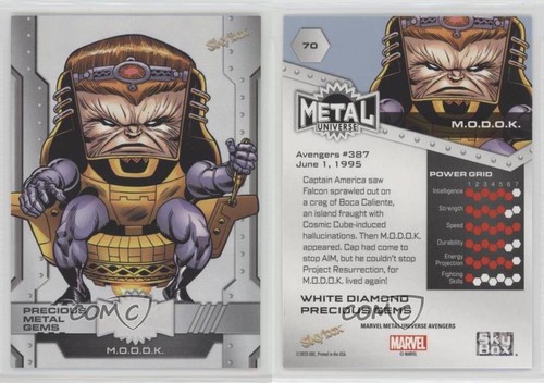 2024 Skybox Marvel Metal Universe Avengers PMG White Diamond /25 MODOK ...