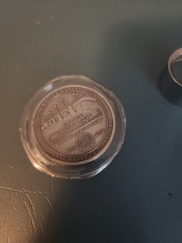 USS Arizona Pearl Harbor 50th year Token Rotary London Bridge Club coin ...