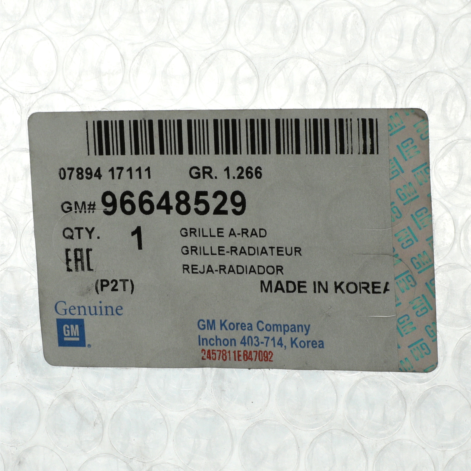 OEM NEW 2007-2011 Chevrolet Aveo Front Bumper Grille Chrome and Black ...