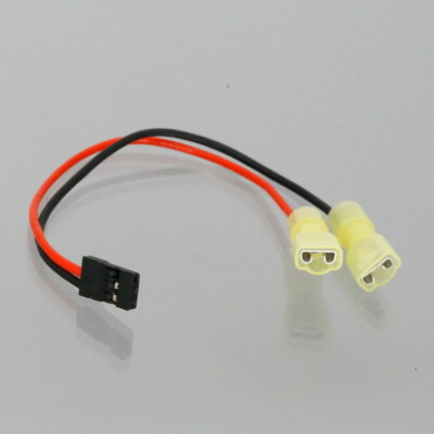 Insulated F2 Spade Terminal 6.35mm 1/4" to JR Futuba female Battery 6 ...
