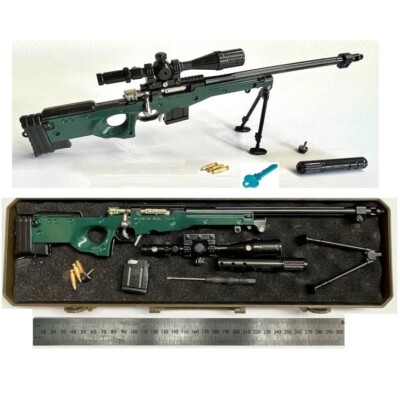Diecast Model Toy Gun Sniper Rifle AWM Miniature 1:6 Military Gun ...