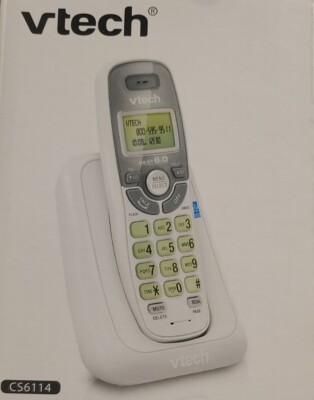 Vtech CS6114 DECT 6.0 1 Handset Cordless Telephone*OPEN BOX ...