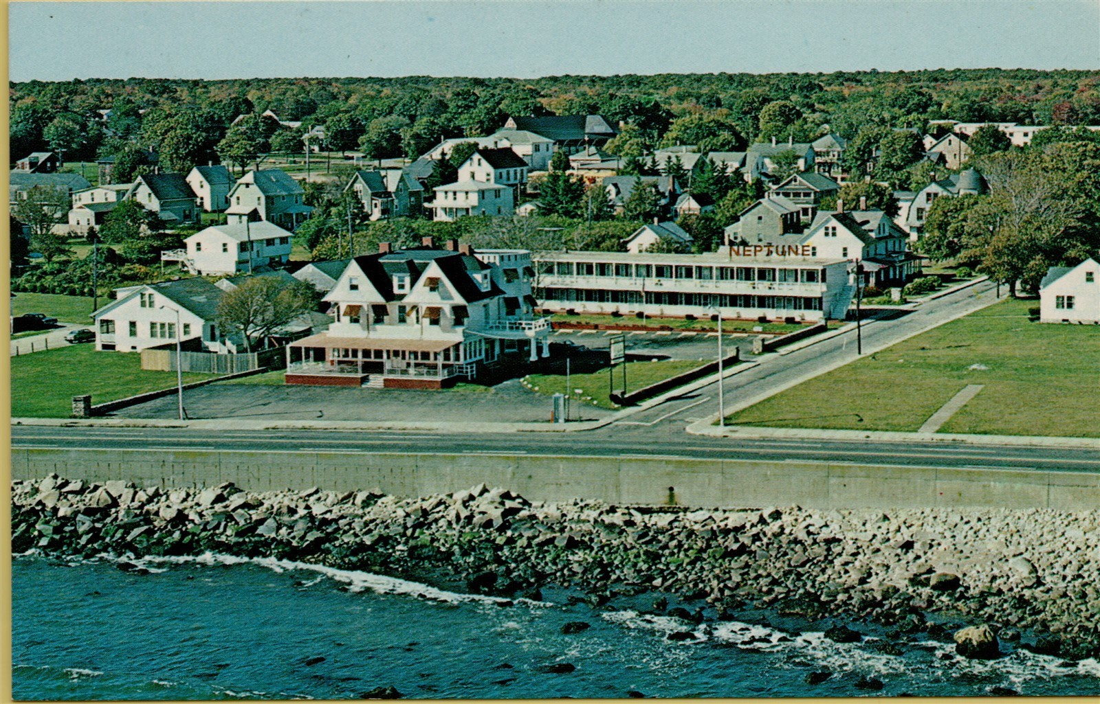 Aerial View Ted Garnett's Neptune Inn Motel Narragansett Pier RI ...