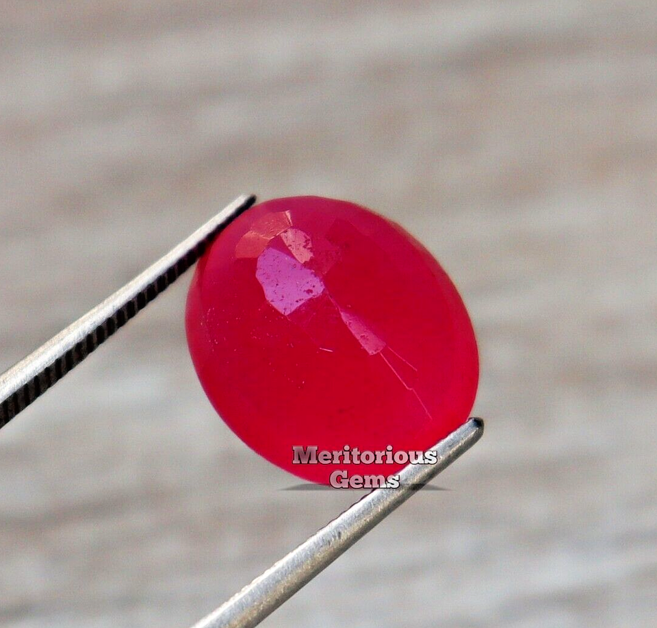 Natural Red Beryl Bixbite Oval Cut From Utah Loose Gemstone Certified 8 ...