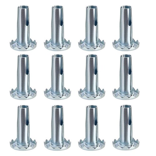 12 Pcs Silver Caster Sockets Wheel Socket Furniture Insert Grip Ring ...