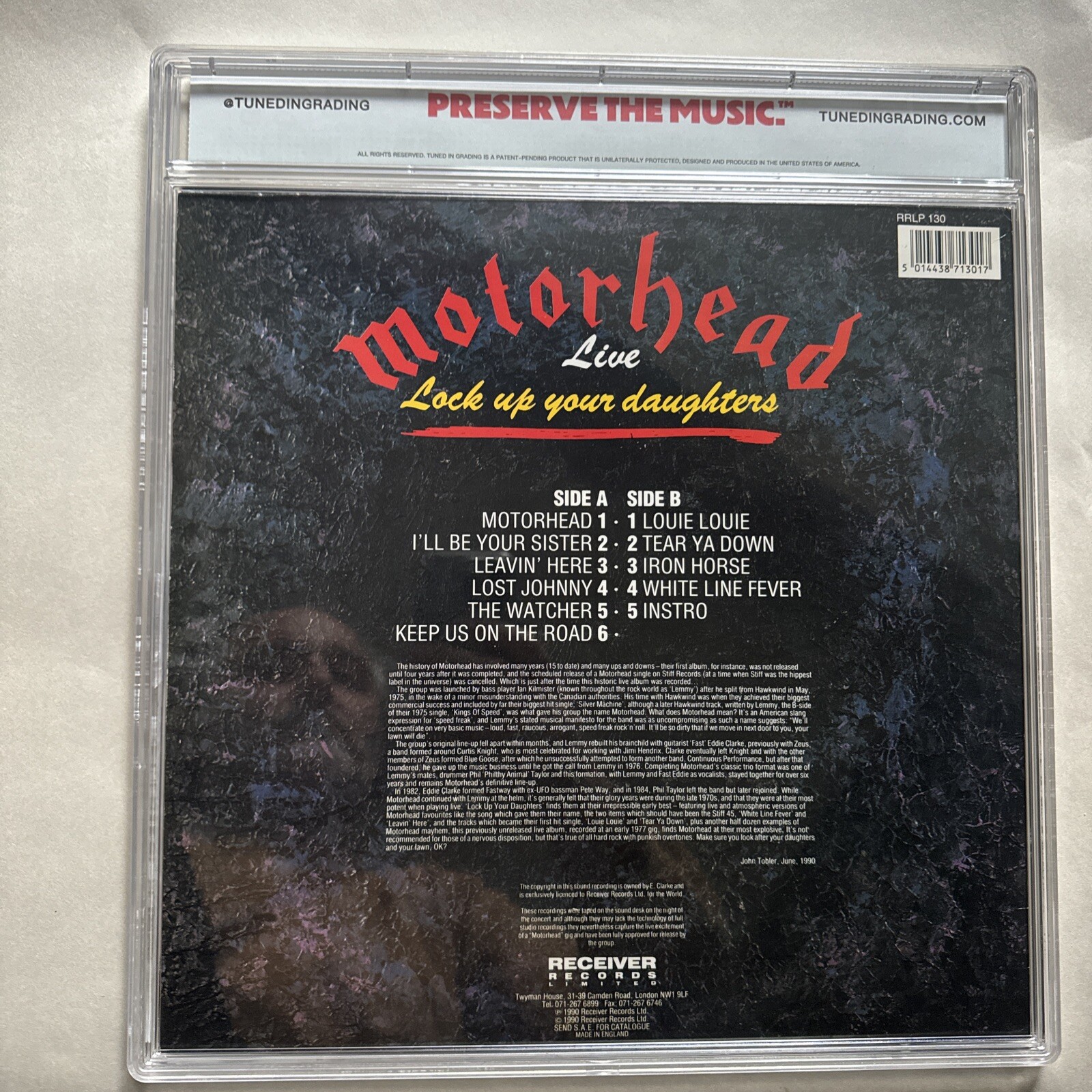 MOTORHEAD Lock Up Your Daughters 1990 Original UK Live LP Encapsulated ...