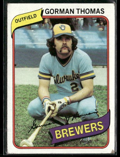 Gorman Thomas 1980 Topps #623 Milwaukee Brewers Baseball Card | eBay