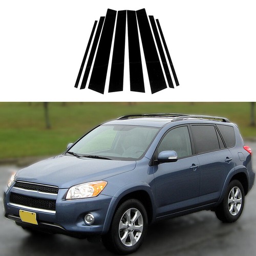 Glossy Black Window Pillar Posts Trim Cover Decal For Toyota RAV4 XA30 ...
