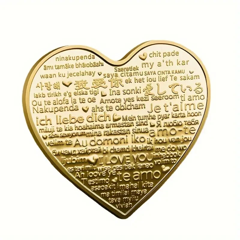 Red Roses For Love, Heart Shape Coin, Challenge Collectable, Hobo ...