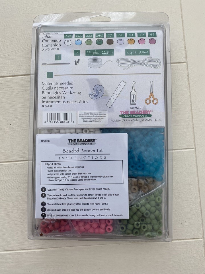 The Beadery Beaded Banner Kit “SWAN” 9-3/4” x 14-3/4” #5600 Sealed NEW ...