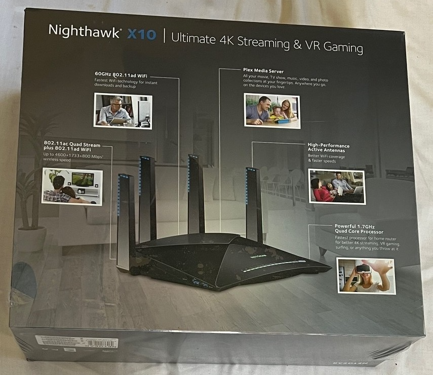 NEW NETGEAR Nighthawk X10 AD7200 Mbps 7 Port Smart Wireless Router ...