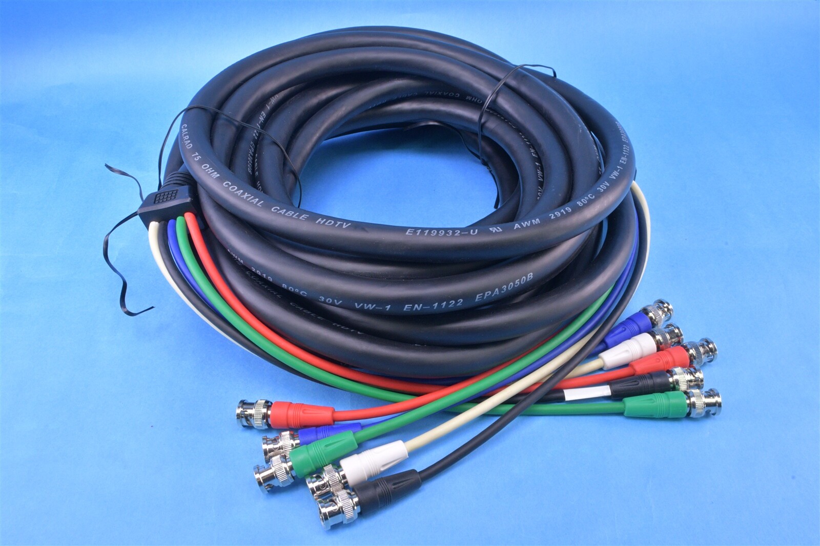 Calrad 75 OHM Coaxial Cable HDTV E119932-U AWM 2919 80ºC EPA3050B 5 ...