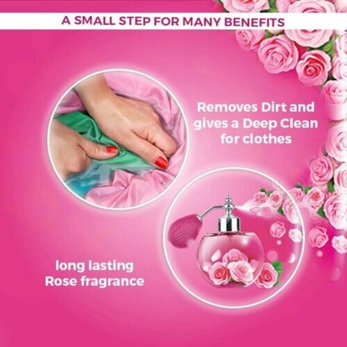 Sunlight Lemon & Rose Detergent Powder Washing Laundry, Clothes cleaner ...